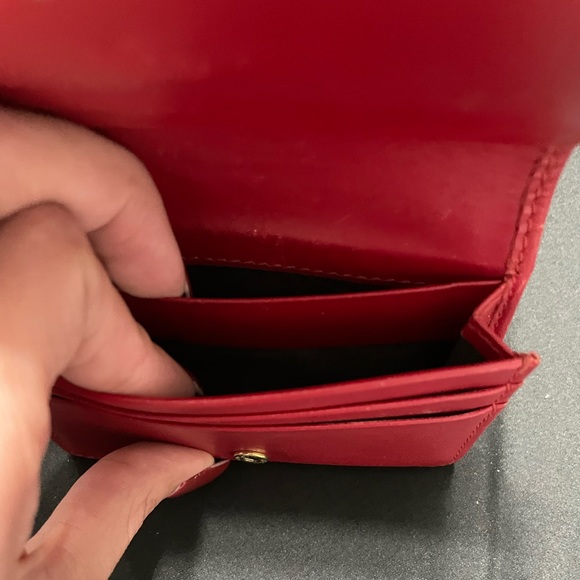 Gucci | Bags | Gucci Wallet Authentic Red Leather | Poshmark